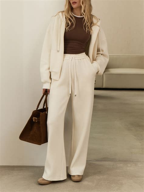 Брюки из футера с широким поясом :: LICHI - Online fashion store
