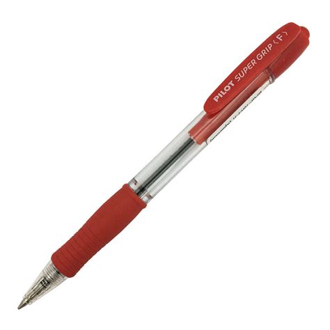 Ручка PILOT Super Grip F (0.7 мм) шариковая автоматическая, красные ...