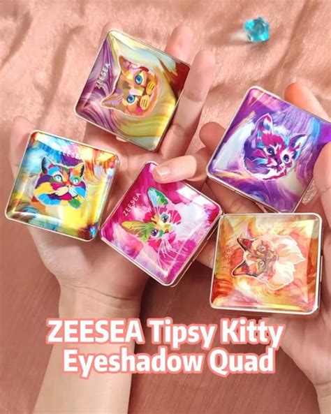 ZEESEA Tipsy Kitty Eyeshadow Quad 滋色幻彩璀璨动物四色眼影 珠光哑光迷你眼影盘 | Lazada