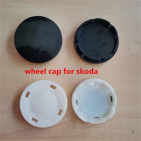 WL 4 adet oto yedek aksesuarlar ABS 55 56mm tekerlek jant kapağı Skoda ...