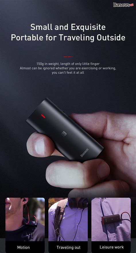 Bộ thu Bluetooth Receiver Baseus BA03 Immersive Virtual 3D Bongiovi