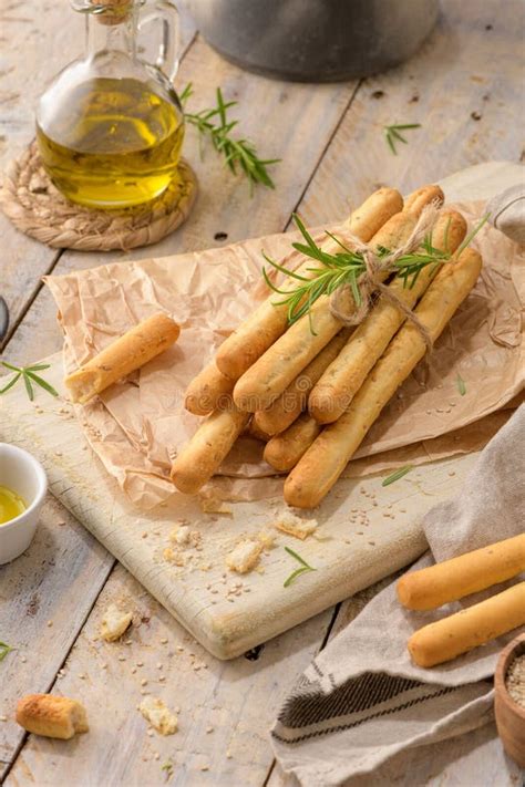 Traditional Italian Breadsticks Grissini Stock Photo - Image of fresh ...