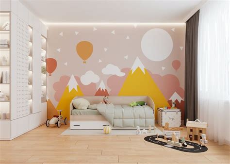 Нежный персик | Baby room wall, Kids room interior design, Kids ...