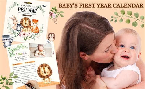 Amazon.com: Baby's First Year Calendar with Stickers by Bright Day ...