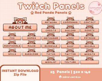 Red Panda Stream Overlay - Etsy