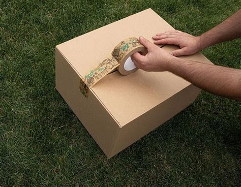 Экологичный скотч коричневый с надписью купить - Kraftstore