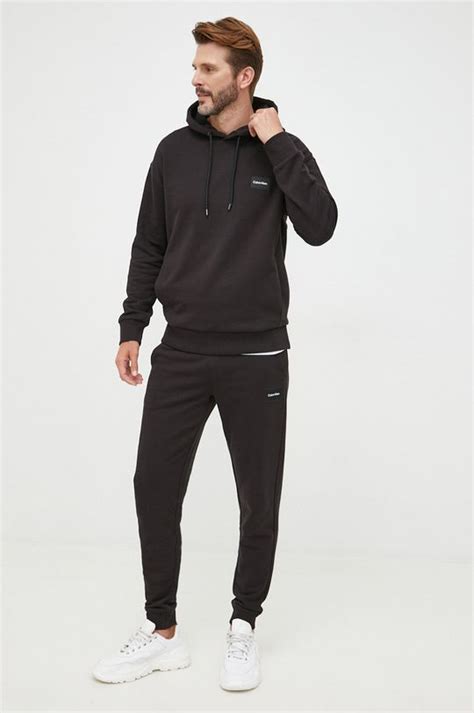 Хлопковый спортивный костюм Calvin Klein мужской цвет чёрный | ANSWEAR.ua