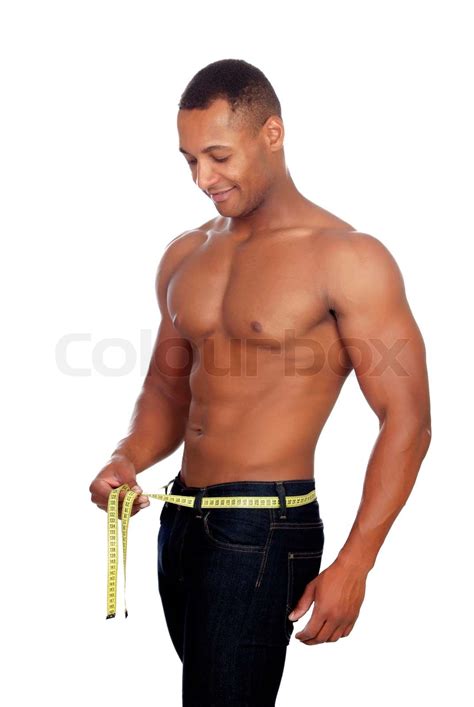 starker Mann mit Maßband | Stock Bild | Colourbox