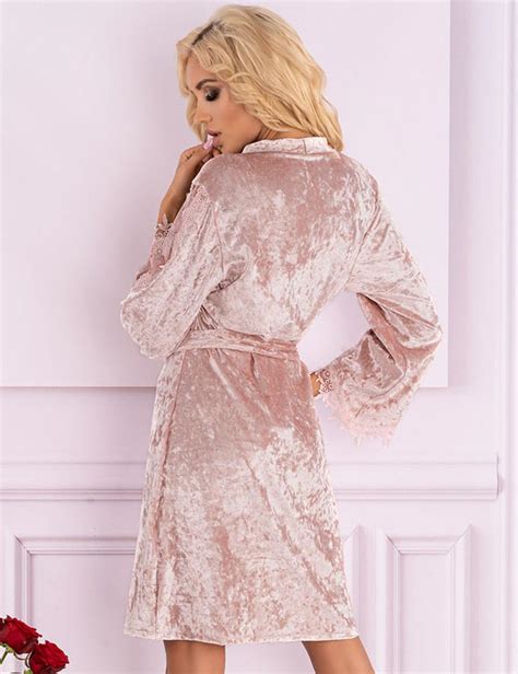 Светло-розовый халат LIVIA CORSETTI LC 90619 MEDAN SZLAFROK, L/XL ...