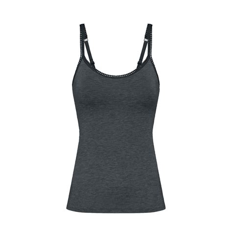 top se všitou podprsenkou ILLUSION ANTHRACITE | Simone Pérèle