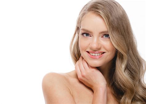 Güzellik Kadını Yüz Portre Güzel Spa Modeli Mükemmel Taze Temiz Ten ...