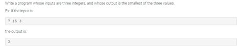 Solved: Write A Program Whose Inputs Are Three Integers, A... | Chegg.com