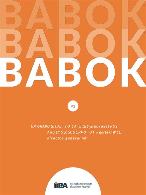 Babok v3 1de2 ESPAÑOL | PDF | Conocimiento | Marca comercial