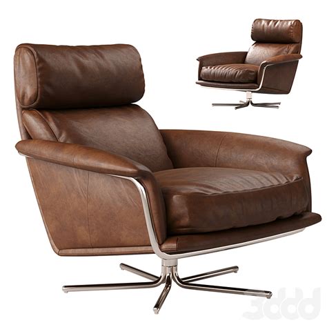 Kristoff Leather Swivel Chair - Кресла - 3D модель