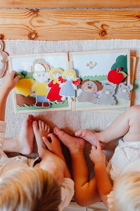 Сказки, развивающая книга из фетра, книжка из фетра