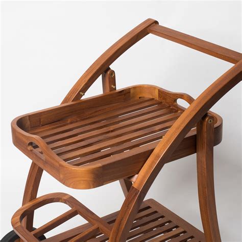Стол на колесах "tommy" (Teak house) коричневый тик 65x80x55 см. 81921 ...
