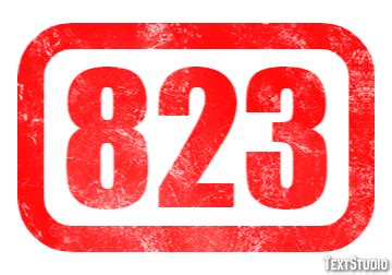 823 Text Effect and Logo Design Number