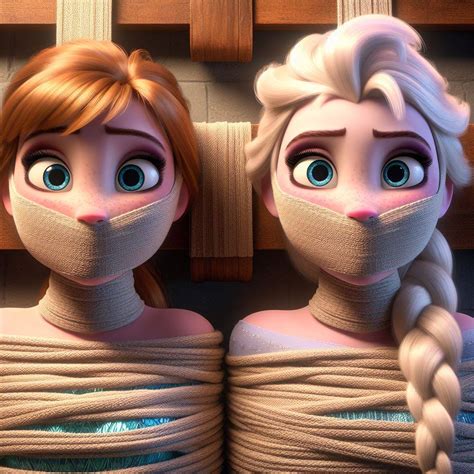Anna and elsa bound and gagged by SeBoDude on DeviantArt