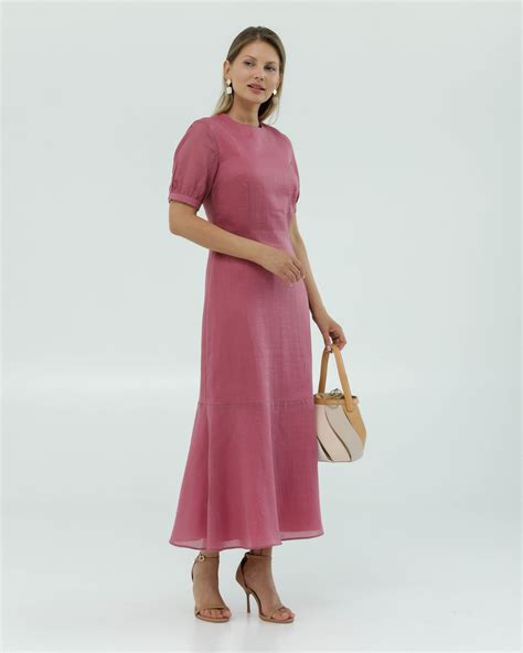 Платье женское розовое из крапивы-025002-pink : Платья купить с доставкой