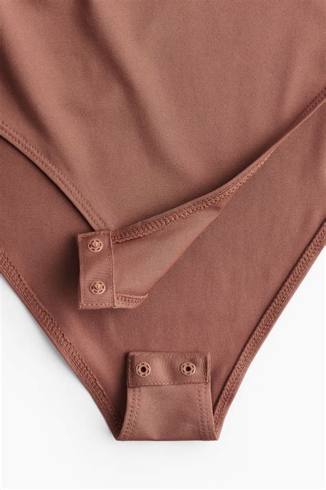 Боди с лодка деколте - Керемиден - ЖЕНИ | H&M BG