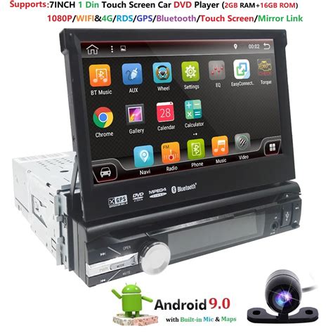 7" Universal 1din AutoRadio Android 9.0 Car DVD Multimedia player for ...