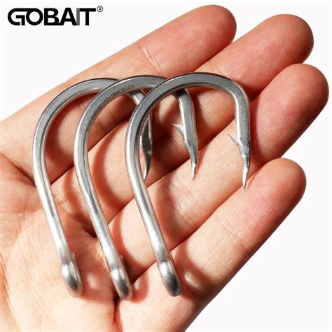 Рыболовные крючки из нержавеющей стали, 1/0-12/0, 20 шт | AliExpress