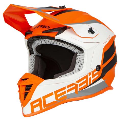Acerbis MX Helmet Linear Orange/White | Maciag Offroad