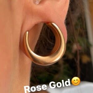 Simple Stainless Steel Saddle Plugs Ear Gauges Double Flared Ear ...