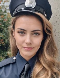 Police Woman Halloween Costume. Face Swap. Insert Your Face ID:915433