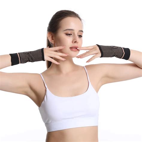 1 шт., медные компрессионные перчатки для занятий спортом | AliExpress