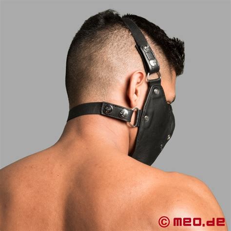 Maulkorb aus Leder - Mouth Restrictor - BDSM Maske bei MEO online k...