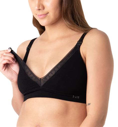 HOTmilk Caress Plunge Nursing Bra (CPB) - Black - Breakout Bras