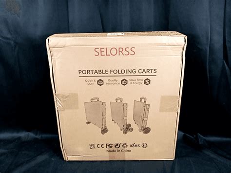 Selorss Portable Folding Utility Cart - Black - Dutch Goat