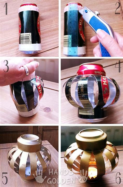 Подсвечник "снежинка" из жестяной банки - HandsGolden