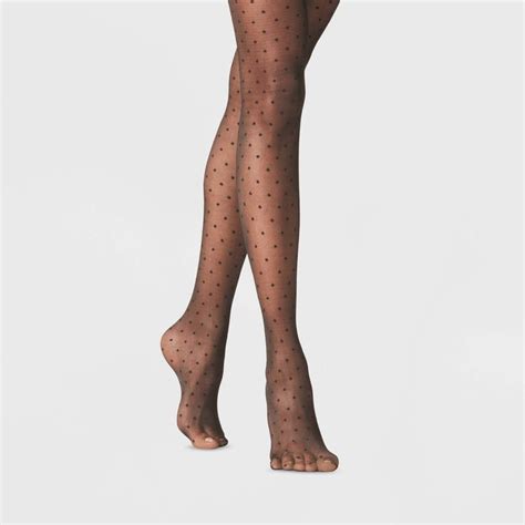 Женские прозрачные колготки в горошек - новый день, черный, L / XL ...