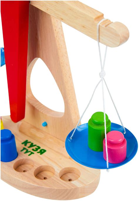 Развивающая игра из дерева кузя ТУТ Игровой набор Весы с гирьками и ...