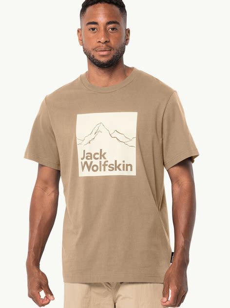 Футболка Jack Wolfskin Brand T M 1809021-5156 S Темно-бежевая ...