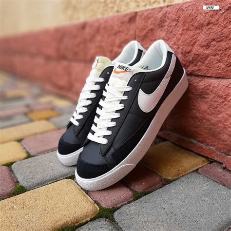 Найк Блейзер Кросівки Чоловічі Чорно-білі Nike Blazer Стильні Кросівки ...