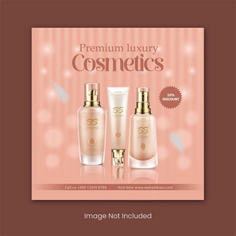 Premium Vector | A product that says premium luxury cosmetics on it
