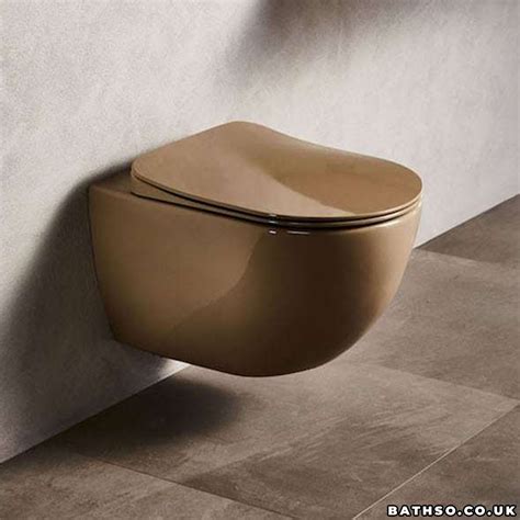 Creavit Free Wall Hung Combined Bidet Toilet - Cappuccino Matt - BATHSO