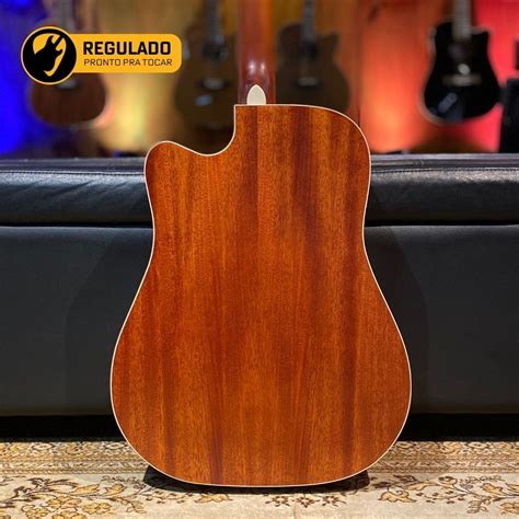 Violão Cort Ad880 Mce Folk Aço Elétrico C/ Bag Mahogany Satin