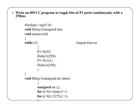 Embedded C programming based on 8051 microcontroller