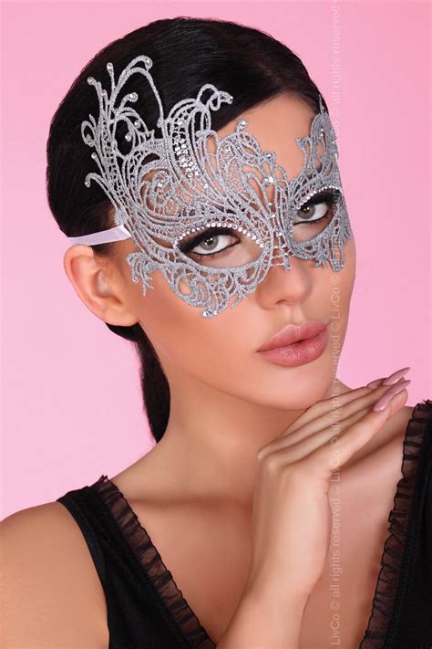 Серебряная маска со стразами - купить Livco LС 1711 mask silver с ...