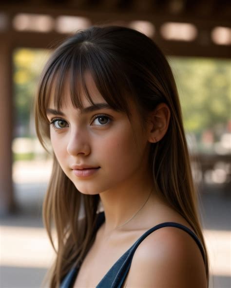 Premium AI Image | A girl with a black tank top and a tank top