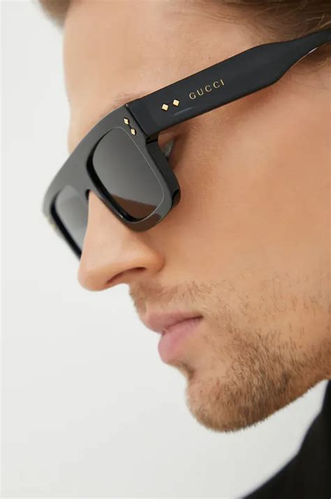 Солнцезащитные очки Gucci мужские цвет чёрный | ANSWEAR.ua