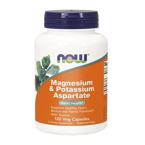 Magnesium Potassium Aspartate 120 Kapsułek Now