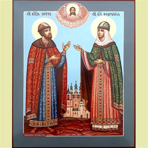 Иконы Петра и Февронии - рукописные иконы из п. Мстёра | Доставка по РФ.