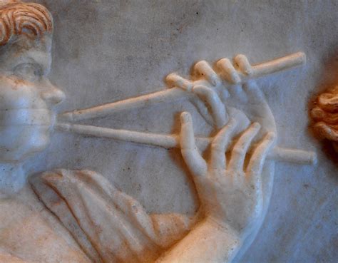 "Flute player with 'phorbeia' [Wikipedia: "A leather strap… | Flickr