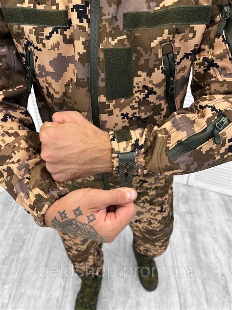 Тактичний осінній костюм софт шел піксель, армійський камуфляжний ...