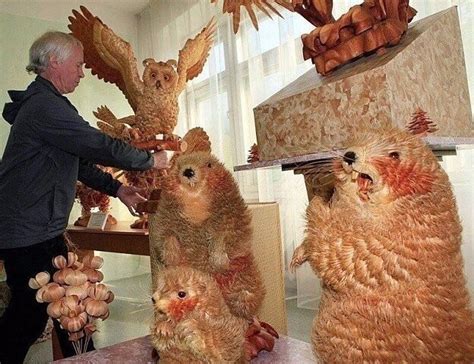 Шедевры из стружки дерева